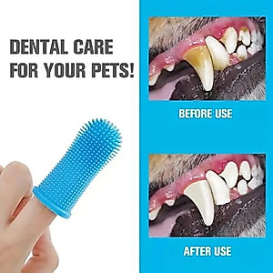 Generic Dog Toothbrush, Cat Tooth Brushing Kit, Dog and Cat Teeth Cleaning,Large and Small Pets Soft Silicone Dog Finger Toothbrush for Pet Dental Care (Pack of 4)
