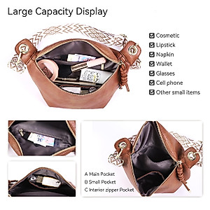 Fanny Packs Waist Bag for Women-Fashion Crossbody Bags Chest Purses Belt Bag with 2 Adjustable Strap (Brown)