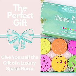 Aromatherapy Shower Steamers Bath Bombs for Women,6-Pack Shower Bombs with Essential Oils,3 Sweet Sensual Scents,Shower Aromatherapy Tablets for Relaxation and Wellness,Stress Relief,Enjoy Home Spa
