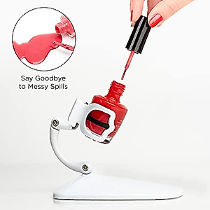 Grip and Tip Nail Polish Holder, Fingernail Polishing Tool, Manicure and Pedicure Accessory