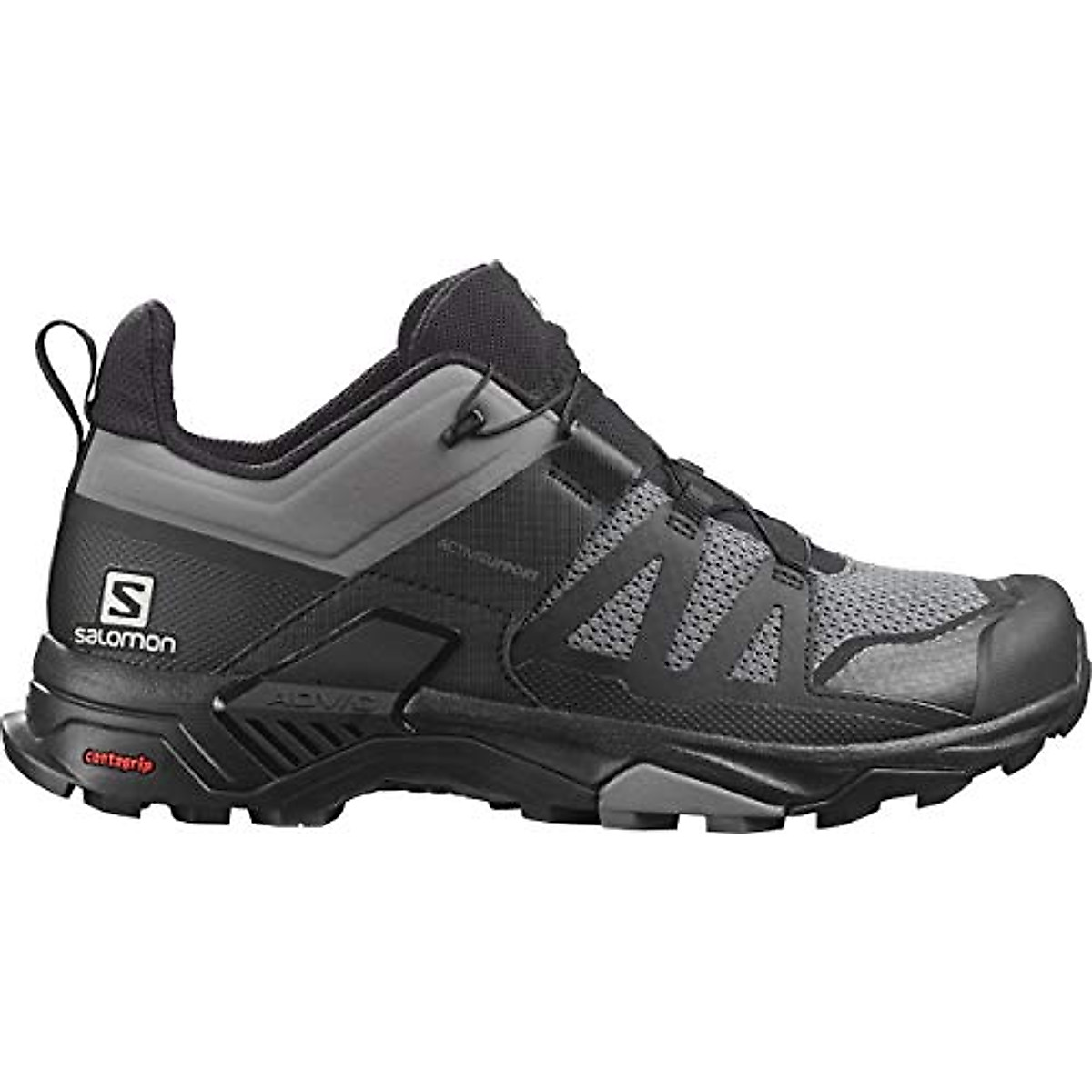 Salomon X Ultra 4 Hiking Shoes for Men, Quiet Shade/Black/Quiet Shade, 11