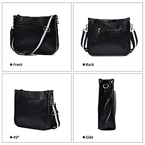 Cross Body Bag Purses for women Vegan Leather Crossbody Hobo Handbag Shoulder Bag For Women with 2 Adjustable Strap