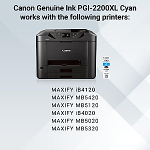 CanonInk MAXIFY PGI-2200 XL Cyan Pigment Ink Tank