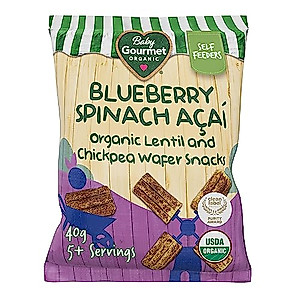 Baby Gourmet Organic Puff Snacks - Blueberry Spinach Açai - (1.4 Oz) 4-Pack