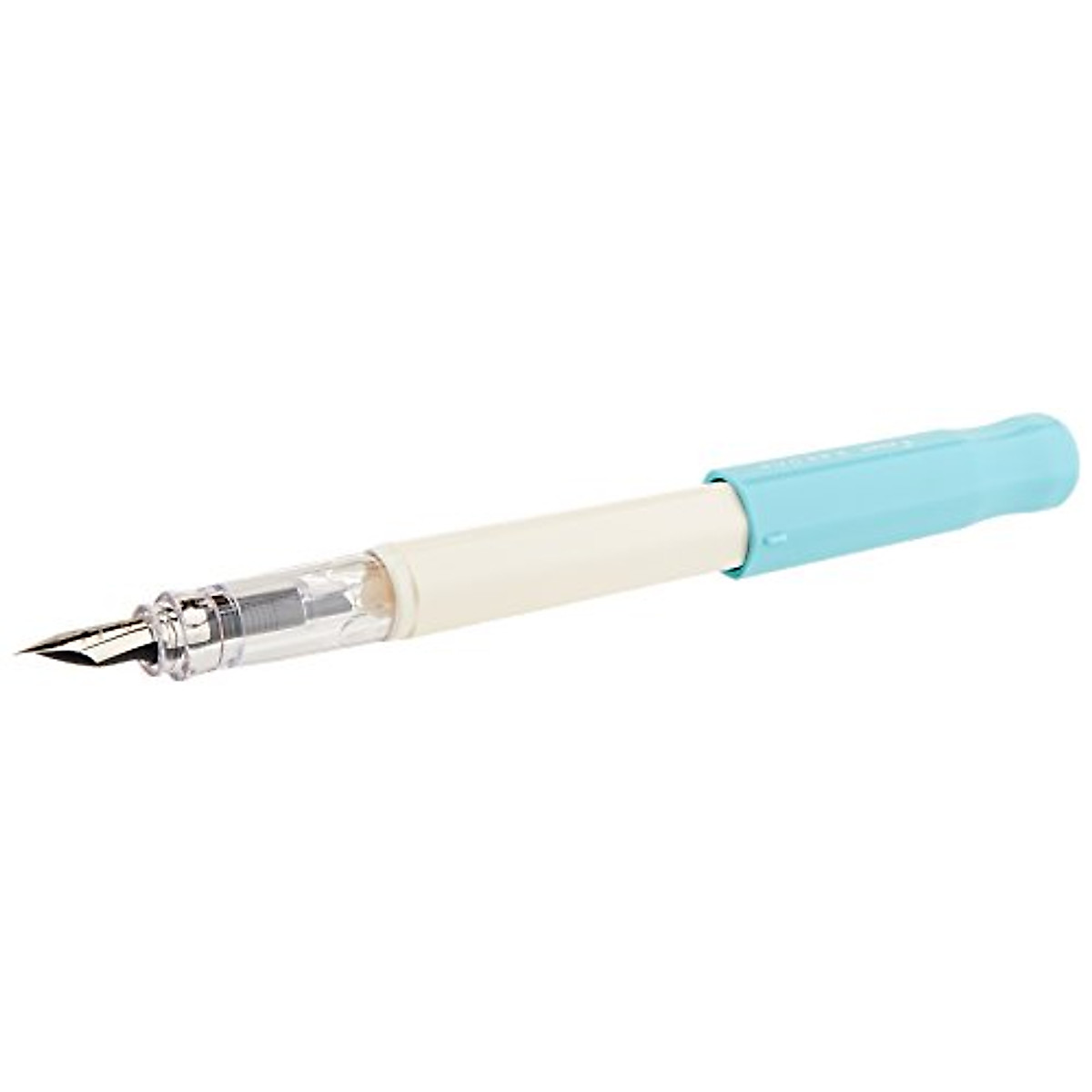 PILOT Kakuno Fine-Nib Fountain Pen, White Body Soft Blue Cap Body (FKA-1SR-SLF)