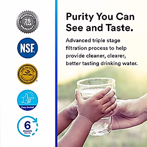 Aqua-Pure 5583101 Under Sink Water Filter System AP-DWS1000, Dedicated Faucet, Reduces Particulate, Chlorine Taste and Odor, Lead, Turbidity, Cysts, VOCs, MTBE