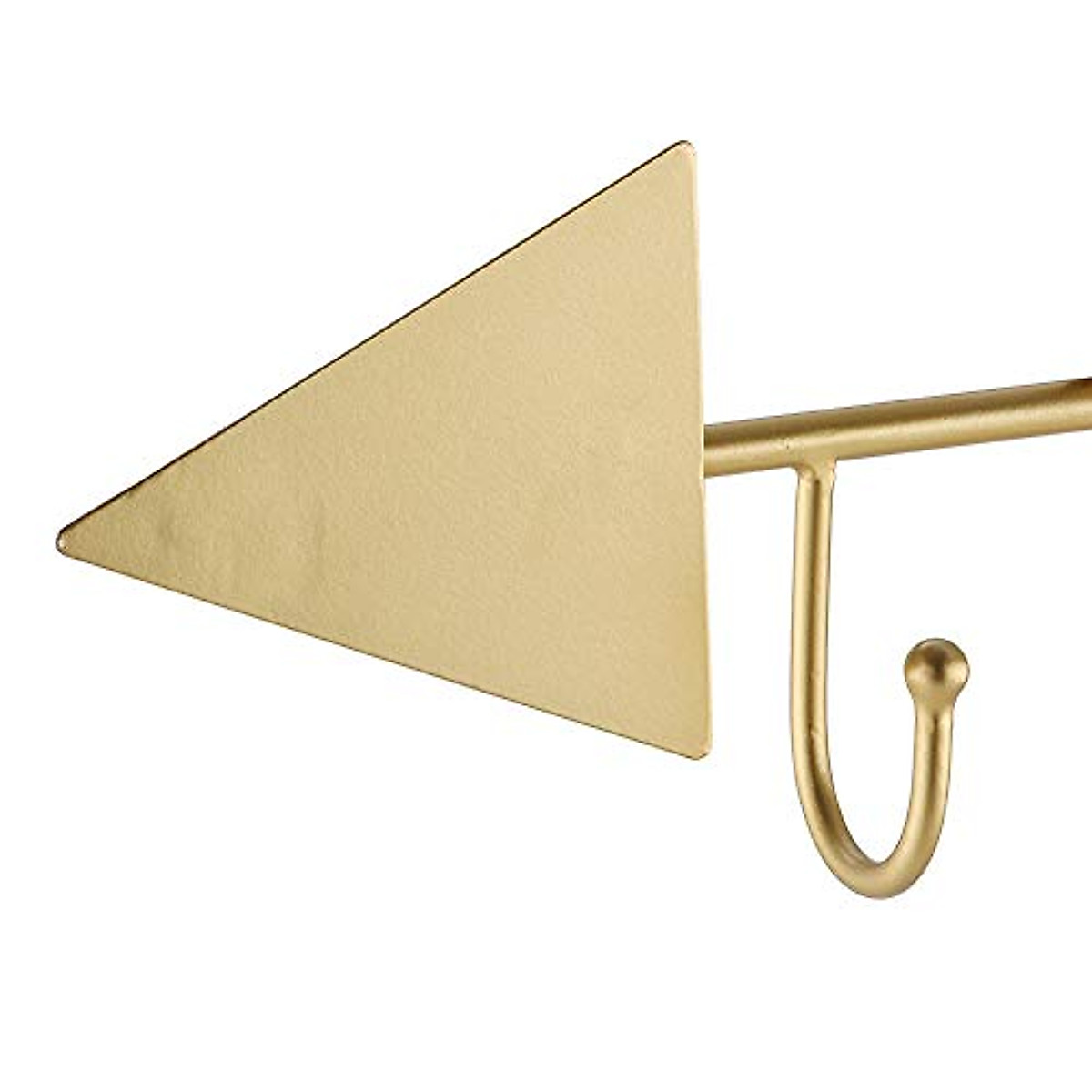 Retrome Decorative Gold Arrow Coat Hooks Wall Mounted - 23.6" Metal Coat Hanger Rack with 6 Hooks - Heavy Duty Key Hat Holder for Entryway
