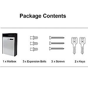 Wall-Mounted Mailbox,Letter Box,Post Box,Contemporary Galvanized Steel Mailbox with Mounting Hardware, Rust-Proof Wall Mounted Mailbox, New Postal Box for Letters/Post (Color : White) (Color : Groen)