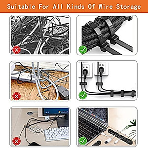140pcs Cable Management Organizer Kit with Cable Sleeve Split,Self Adhesive Cable Clip Holder and tie, Self-Locking Cable Ties Premium Cord Management Kits for TV Computer Office Home (White)