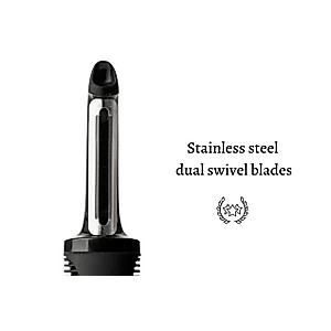 Swift Kitchen Vegetable Peeler with Ultra Sharp Surgical Grade Stainless Steel - Multipurpose, Rustproof, Dishwasher Safe - Peelers for Kitchen, Potato, Apple, Veggie, Fruit