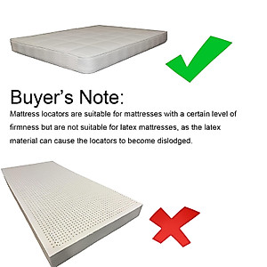 QZXRKEJI 6 PCS Non-Slip Mattress Gripper Gaskets for Bed Frame - Anti-Slip Pads for Metal Beds, Prevents Mattress Sliding, Black