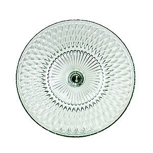 Amici Home Rochester Footed Glass Cake Stand | Round Vintage Style Cake Plate | Serving Platter for Cupcakes, Cookies, Birthday Cake | Dessert Display Stand for Parties, Weddings, and Gift (Green)