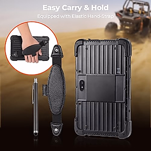 MUNBYN Rugged Android Tablet, 8" Heavy Duty Tablet Android 10, 700 nits Sunshine Readable, Military Waterproof Outdoors Industrial Tablet, IP67 MIL-STD-810G Handheld PC for Construction Marine Drone