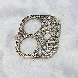 LUOWAN [2 Pack] Bling Crystal Camera Lens Protector Compatible with iPhone 11/iPhone 12 Mini, Rear Camera Cover 3D Bling Diamond Lens Cover(Silver)