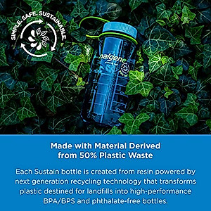 Nalgene BPA Free Tritan Wide Mouth Water Bottle, 32 Oz, Gray with Black Lid