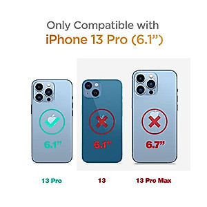 GVIEWIN for iPhone 13 Pro Case with Screen Protector & Camera Lens Protector, [10FT Military Grade Drop Protection] Clear Shockproof Slim Fit Floral Phone Case for Women Girls (Rosa Chinensis/Blue)