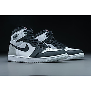 Nike Men's Air Jordan 1 Retro High OG Shoes, White/Black-grey Fog-bleached, 9