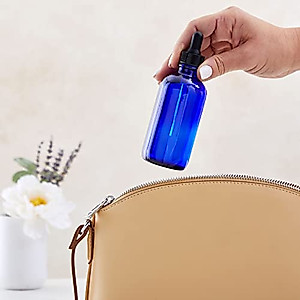 Juvale 30pcs Set, 24 Count 4oz 120ml Blue Glass Dropper Bottles and 6 Funnels for Essential Oils and Perfumes