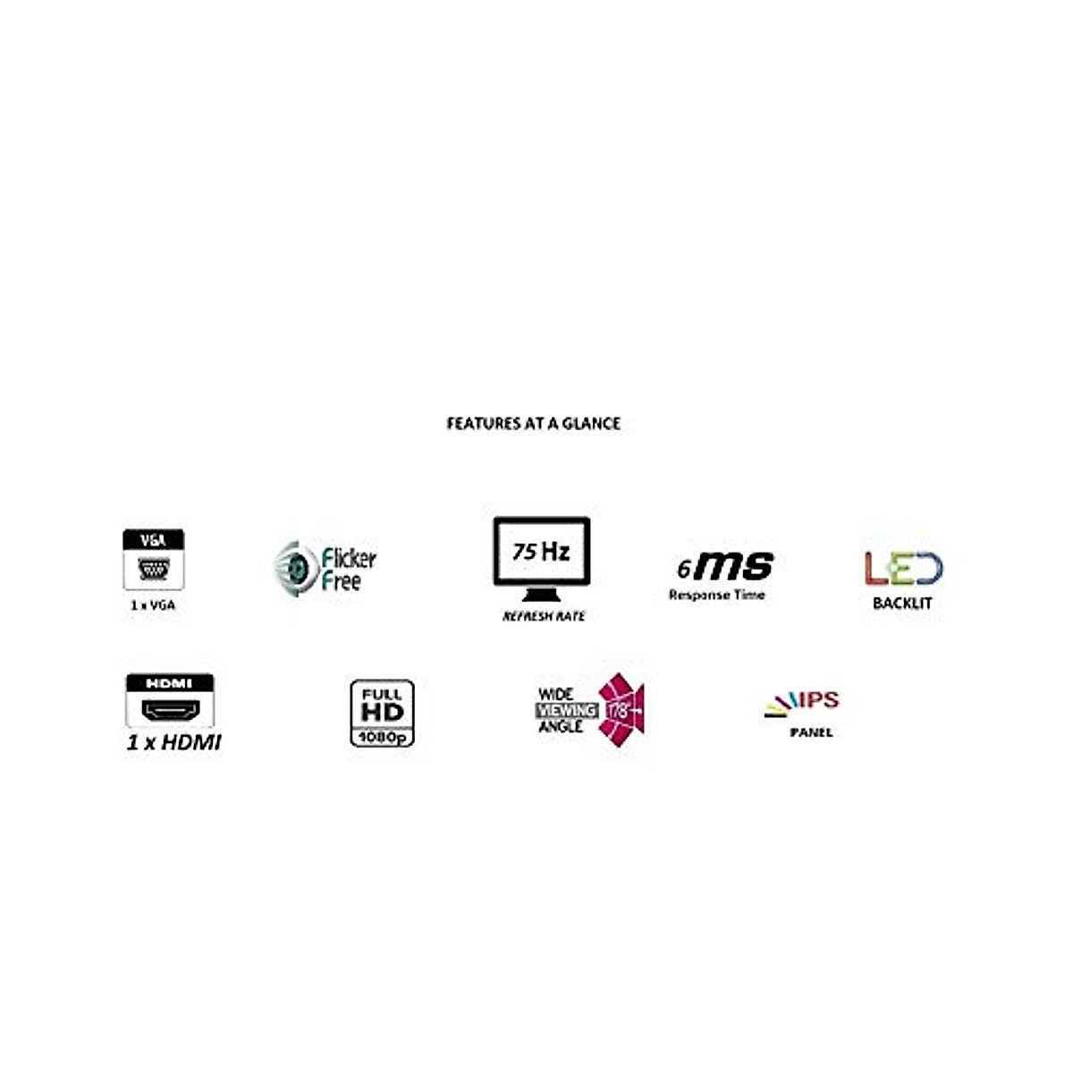 Dell SE2717H KYKMD 27" FHD 1080p Screen LED-Lit Monitor, ,Black with Silver Base and Back