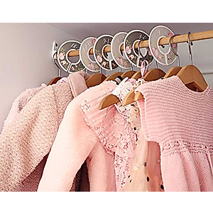 Mumsy Goose Nursery Closet Dividers, Closet Organizers, Baby Girl Clothes Organizers Pink Grey Floral