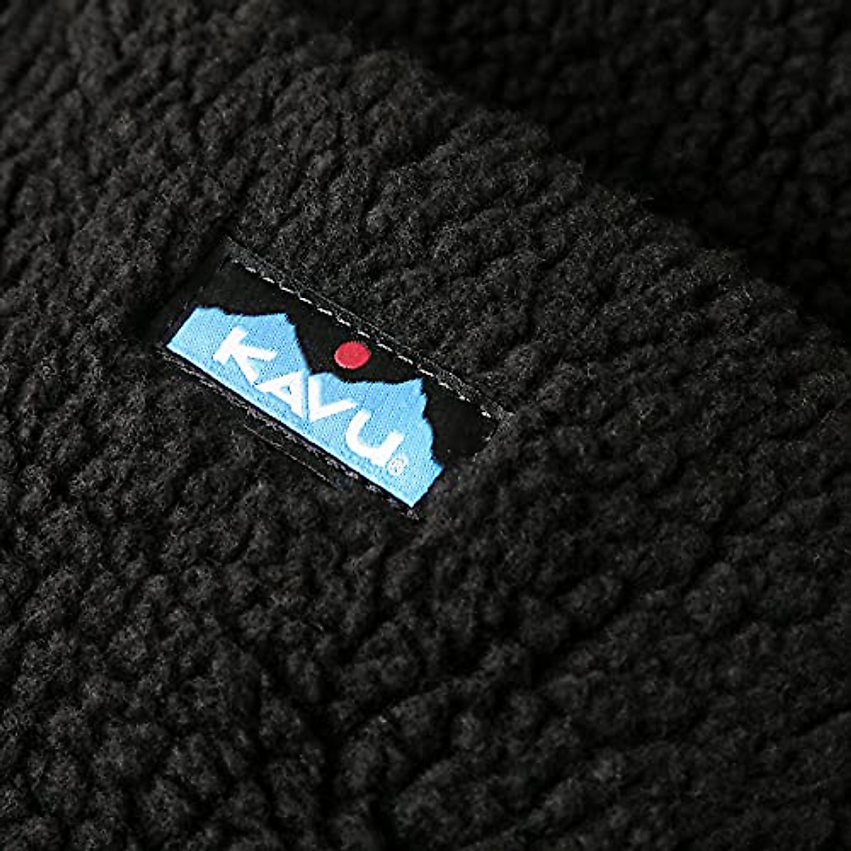 KAVU Pack Fleece Backpack Furry Sherpa Bag For School Kids and Travel - Jet Black