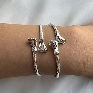 Better Jewelry Fist .925 Sterling Silver West Indian Bangles, 1 pair, Made in the Usa