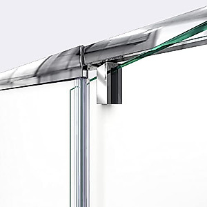 DreamLine Flex 38-42 in. W x 72 in. H Semi-Frameless Pivot Shower Door in Brushed Nickel