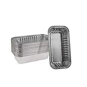 BBQ Future 20-Pack Aluminum Foil BBQ Grease Grill Drip Pans Replacement for Char-Broil 9328812P06, 7" L x3.5 W x1.5 D