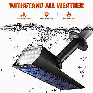 CONERIFE Solar Spot Lights Outdoor, 6 Pack Solar Outdoor Lights Waterproof, IP65 Wireless Wall Lights, Dark Sensing On/Off for Garden Driveway Walkway