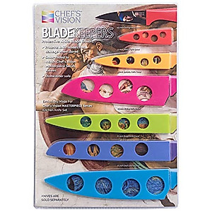 CHEF'S VISION Blade Keepers Protective Knife Covers for The Masterpiece Series Knives - Knives Not Included - Color Blade Sheaths for Kitchen Knives - Blade Guards to Protect Your Masterpiece Knives