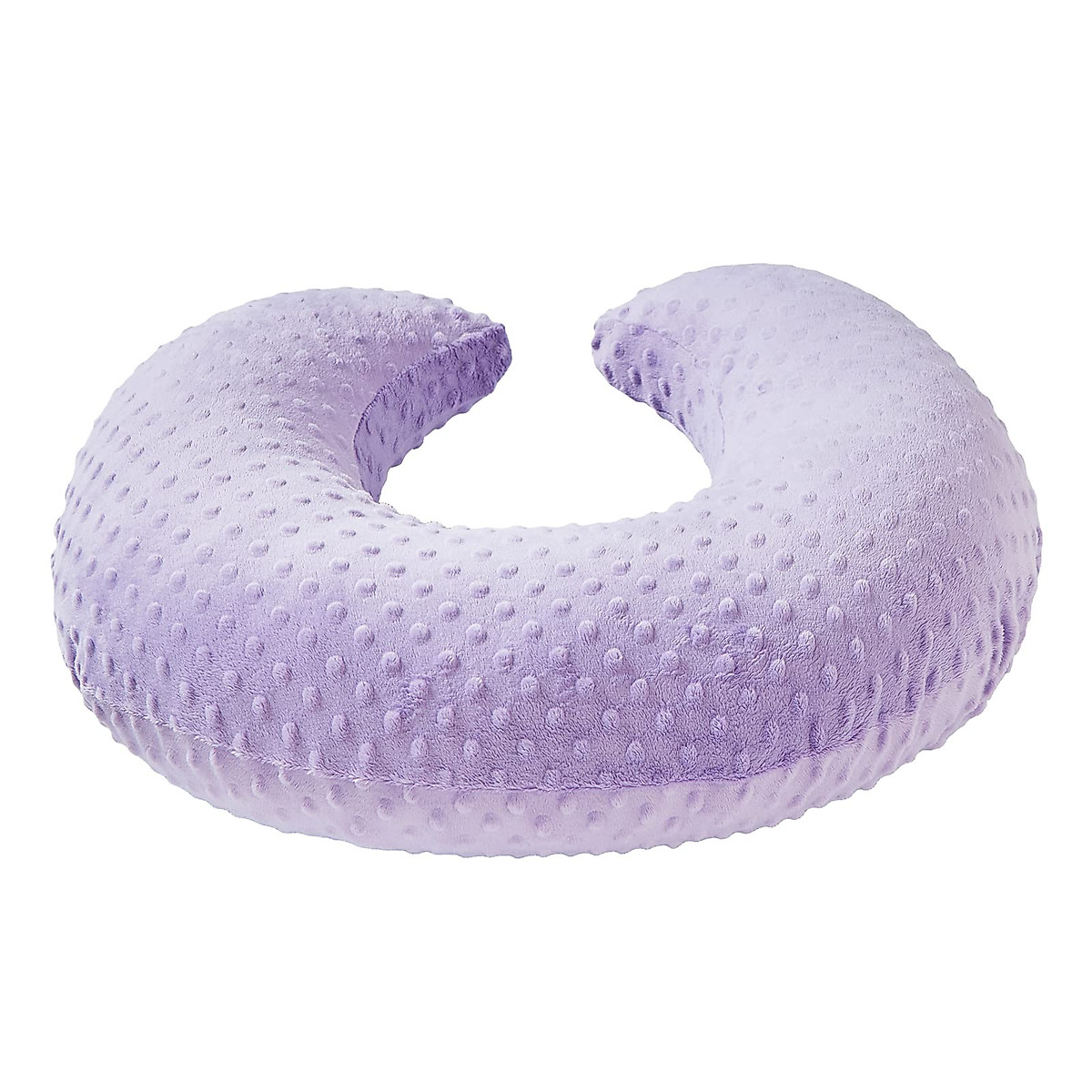 DONOMILO Minky Dots Nursing Pillow Cover, Case Plush Breathable Breastfeeding Pillow Slipcover Fits Nursing Pillow, Super Soft Snug Positioners for Baby Boy Baby Girl (Lavender)