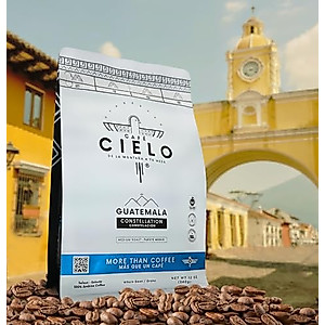 Café Cielo Blend Constellation, The Coffee from Guatemala, 100% Guatemalan Arabica Coffee, Artisanal Cultivation Single Estate Coffee. (Ground, 340g/12 oz), enriched with notes of chocolate, walnut and lemon.