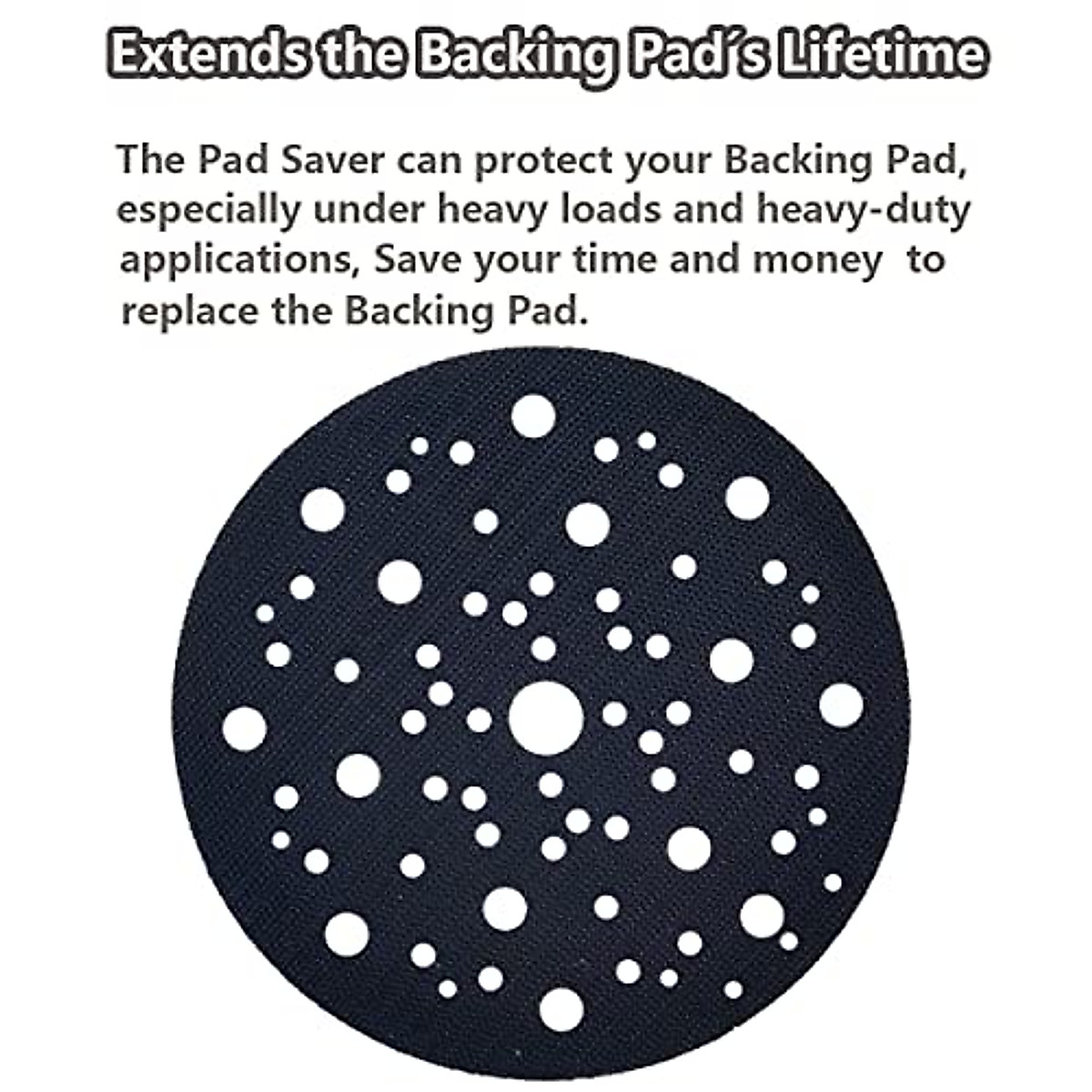 6 inch 70 Hole Sander Pad Protector, Hook and Loop Pad Saver, fit for Mirka 9956, notably extends The Backing pad´s Lifetime,Multi Hole Pad Protector (1 Pack)