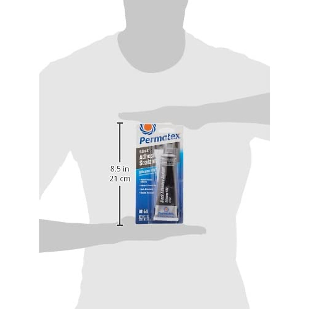 Permatex 81158-12PK Black Silicone Adhesive Sealant, 3 oz. Tube (Pack of 12)