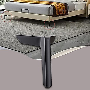 WeiLaiKeQi Furniture Sofa Legs, Metal Furniture Legs, Bed Risers for Table Sofa Cupboard, Black 8cm