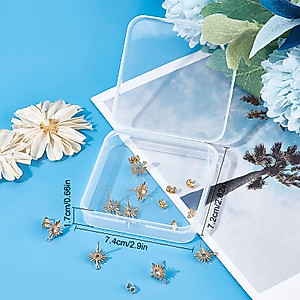 Beebeecraft 10Pcs/Box 18K Gold Plated Sun Earring Findings Cubic Zirconia Earring Posts with Sterling Silver Pins and Butterfly Earring Backs for DIY Earring Jewelry Making