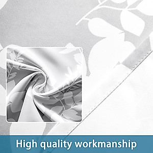 DriftAway Floral Delight Botanic Pattern Room Darkening Thermal Insulated Grommet Unlined Window Curtains Set of 2 Panels Each 52 Inch by 84 Inch Gray