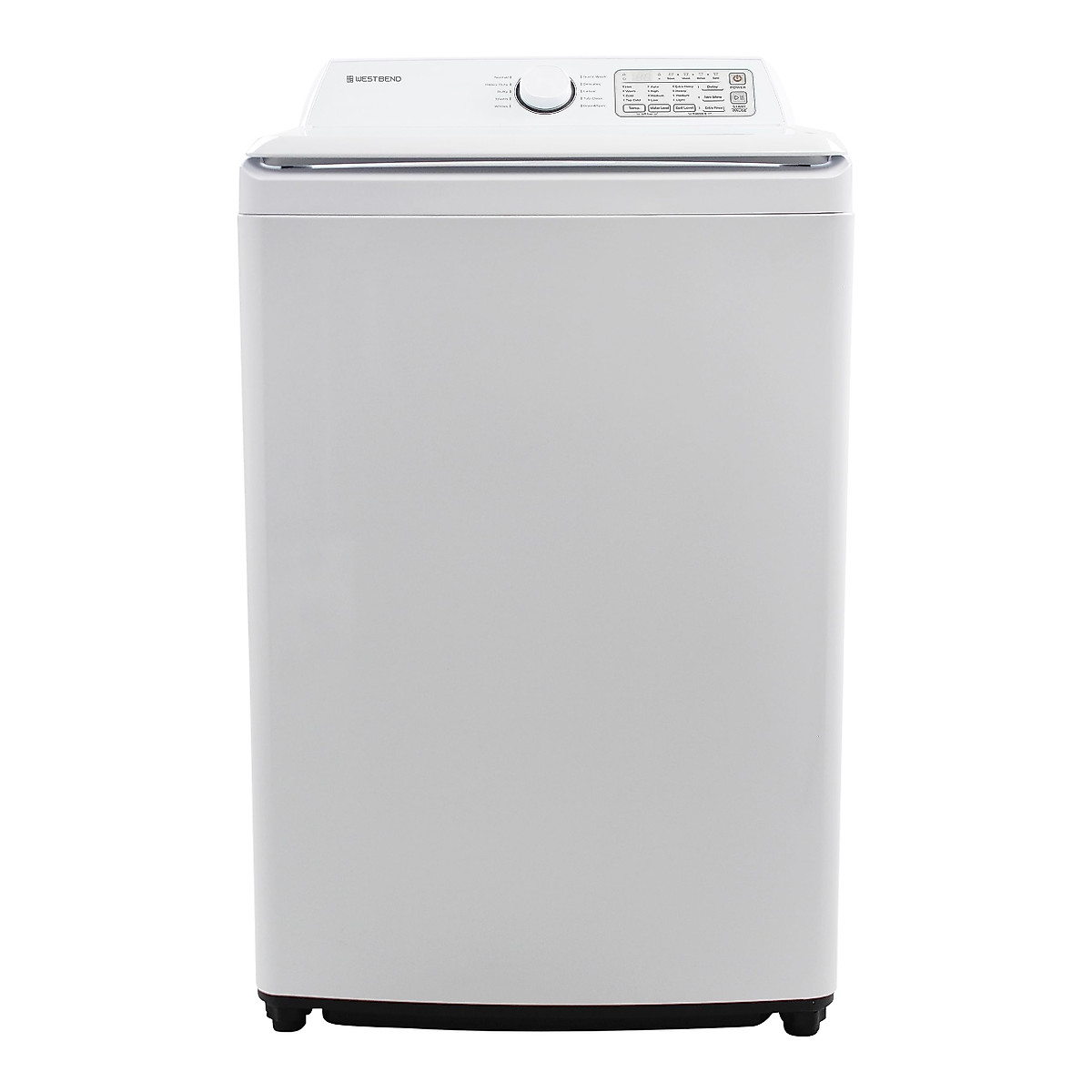 West Bend WB440TLWVW Top-Load Compact Washing Machine, Cu. Ft, 10 Automatic Cycles, Adjustable Water Levels, Temperatures, and Soil Settings, Durable Stainless Steel Drum, 4.4, White, 3.7-Cu.Ft