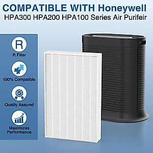 6-Pack HPA300 Replacement Filter R for Honeywell HPA300 Air Purifi-ers, Fits HPA300, HPA090, HPA100, HPA200 Series, and HPA5300, HRF-R1 HRF-R2 & HRF-R3