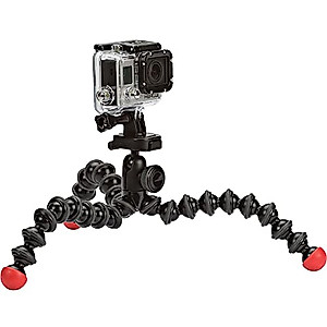JOBY GorillaPod Action Video Tripod (Black and Red)- A Strong, Flexible, Lightweight Tripod for GoPro HERO6 Black, GoPro HERO5 Black, GoPro HERO5 Session, Contour and Sony Action Cam
