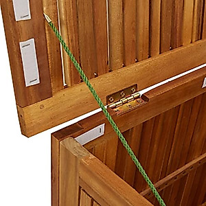 WIFESE Deck Box 84 Gal Outdoor Storage Box Deck Boxes Outdoor Waterproof Pool Storage Deck Storage Box Patio Storage Box Outside Storage Box Waterproof Outdoor Cushion Storage Deck Storage Acacia