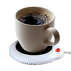 Eutuxia Mug Warmer for Home & Office. Great for Warming Up Cups, Coffee Mugs, Wax, and Beverages on Desks, Tables & Countertops. Electric Heated Plate Warms Quickly. Enjoy Hot Drinks on Cold Days.