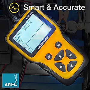 MOTOPOWER MP0515A 12V Car Battery Tester Automotive 100-2000 CCA Battery Load Tester Auto Cranking and Charging System Test Scan Tool Digital Battery Alternator Analyzer