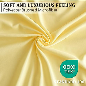 Lightweight Breathable King Sheet Set - Luxury Hotel Bed Sheets for King Size Bed, 15 Inch Extra Deep Pocket Cooling Microfiber Sheets, Soft Silky Wrinkle Free Oeko-Tex Sheets 4 Piece