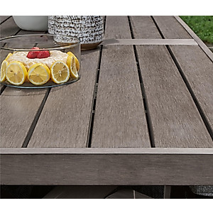 Signiture Design by Ashley Hillside Barn Outdoor Dining Table, 84" W x 42" D x 29" H, Dark Brown