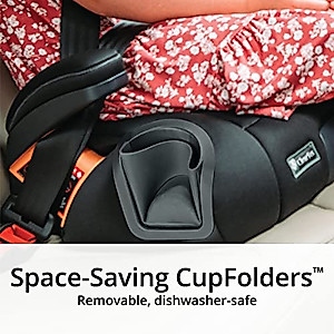 Chicco KidFit ClearTex Plus 2-in-1 Belt-Positioning Booster Car Seat, Backless and High Back Booster Seat, for Children Aged 4 Years and up and 40-100 lbs. | Obsidian/Black