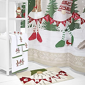 Avanti Linens - Fingertip Towel, 100% Cotton Velour, Holiday Decor, Set of Two (Merry Gnome Collection)