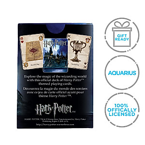 AQUARIUS Harry Potter Playing Cards - HP Themed Deck of Cards for Your Favorite Card Games - Officially Licensed Harry Potter Merchandise & Collectibles