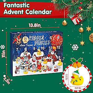 CCCDF Advent Calendar 2023,Christmas 24 Days Countdown Advent Calendar with 24 Rubber Ducks Fun Toys for Boys, Girls, Kids and Toddlers, Christmas Decoration Party Favor Xmas Gifts