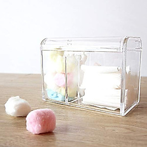 Moosy Life Acrylic Bathroom Organizer, Cotton Ball Holder, Cotton Pad and Cotton Swab